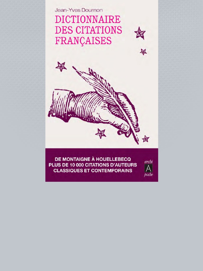 Dictionnaire Des Citations Françaises | PDF