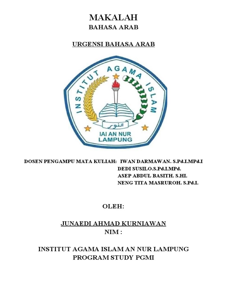 Makalah Bahasa Arab Pdf