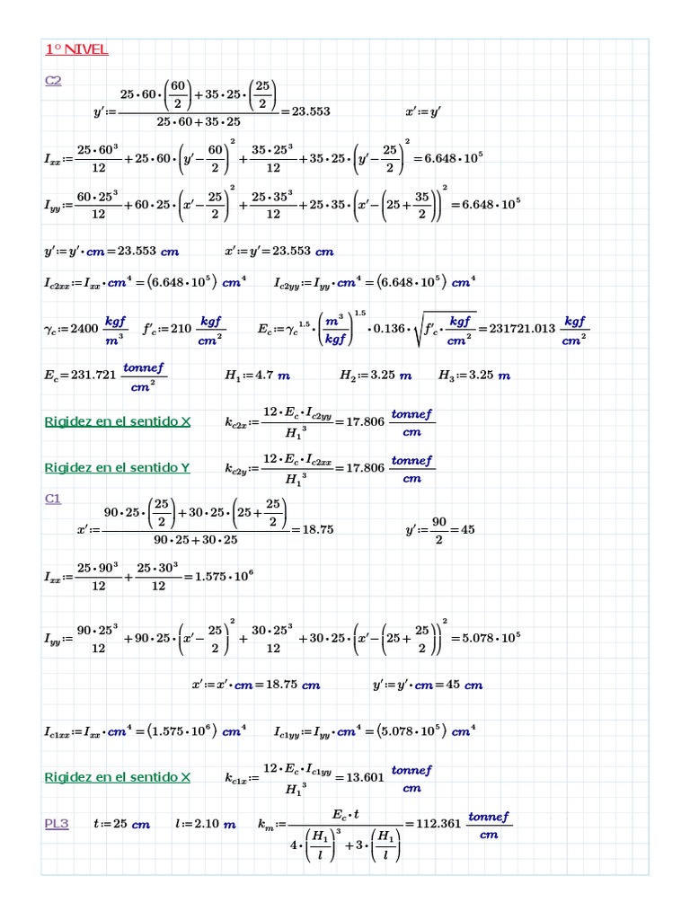 Cálculo de Rigidez BB3 | PDF