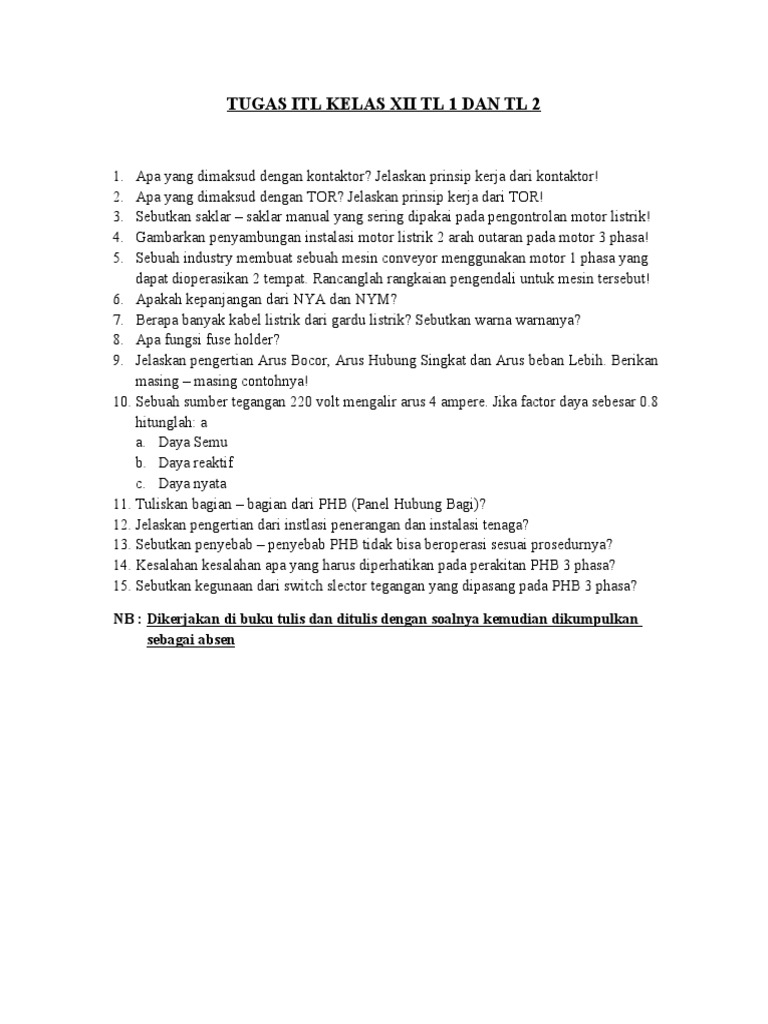 Tugas Itl Kelas Xii TL 1 Dan TL 2 | PDF | Sains & Matematika | Komputer