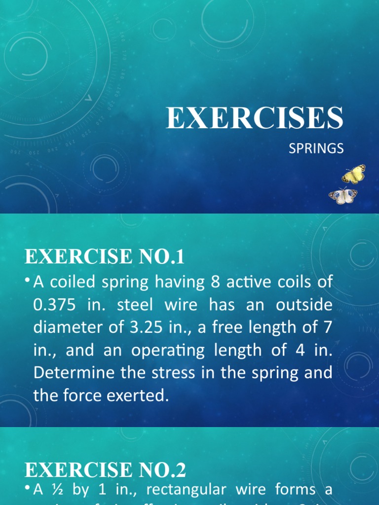 Exercises On Springs | PDF