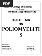 Health Talk Format | PDF | Nursing | Medical Specialties