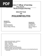 Health Talk Format | PDF | Nursing | Medical Specialties