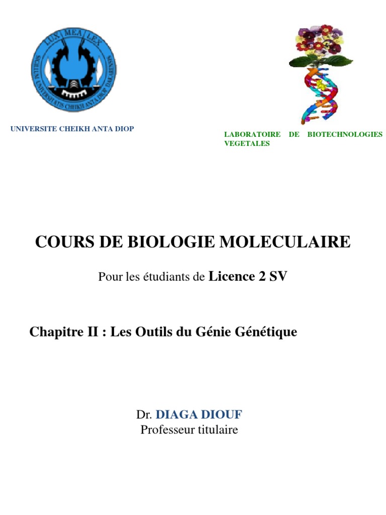 Outils de Mutagénèse en Génie Génétique | PDF | Mutagénèse | Biologie ...