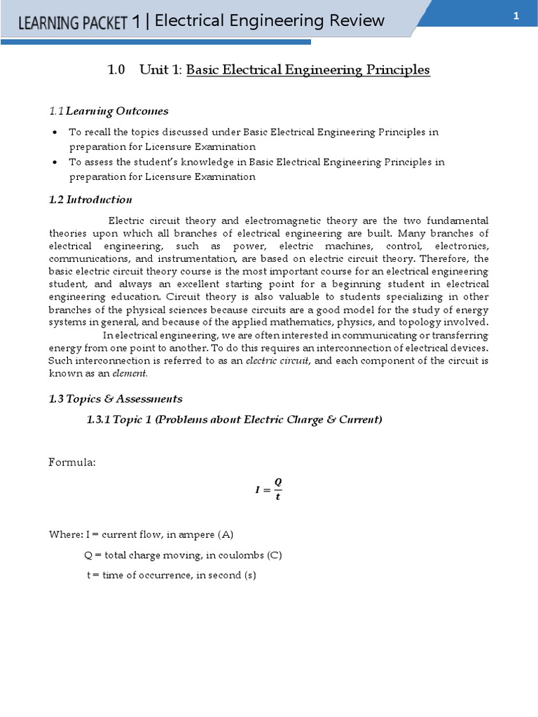 Module Template 1.1 | PDF | Series And Parallel Circuits | Electrical ...