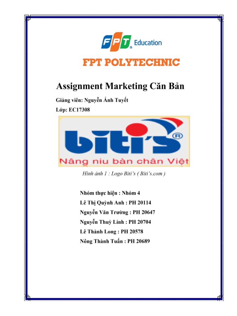 ASM FINAL MKT CĂN B N NHÓM 4 Bitis | PDF