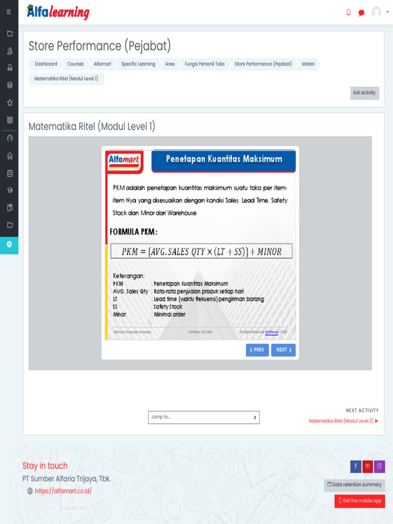 Store Performance (Pejabat) - Matematika Ritel (Modul Level 1) | PDF