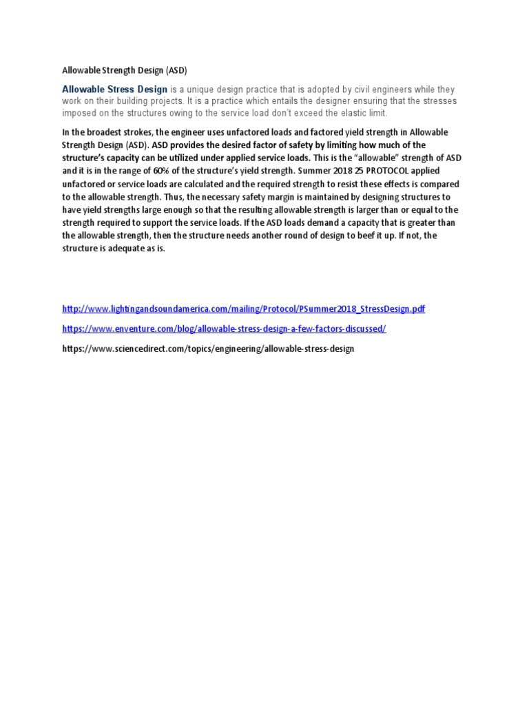 Allowable Strength Design | PDF