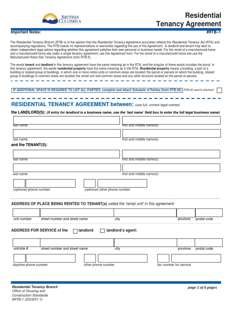 RTB 1 | PDF | Leasehold Estate | Landlord