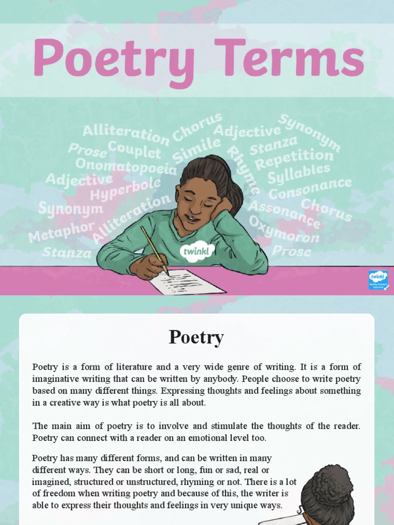 (492143) Poetry Terms Powerpoint | PDF | Poetry | Rhyme