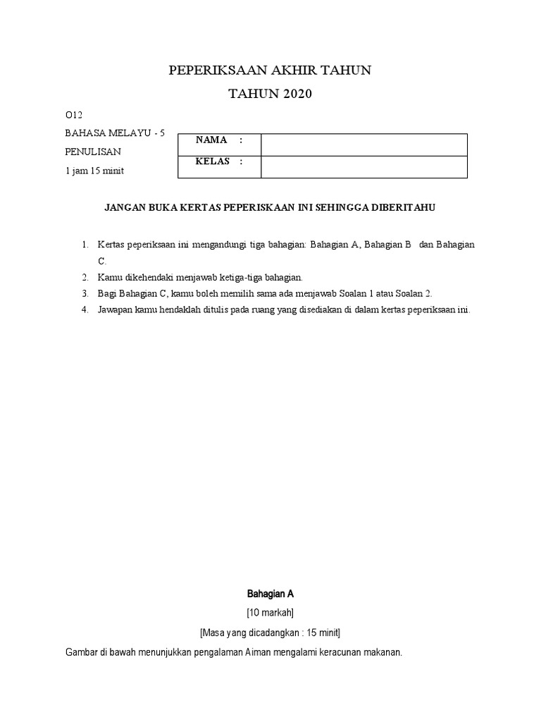 Pat BM Tahun 5-Penulisan | PDF