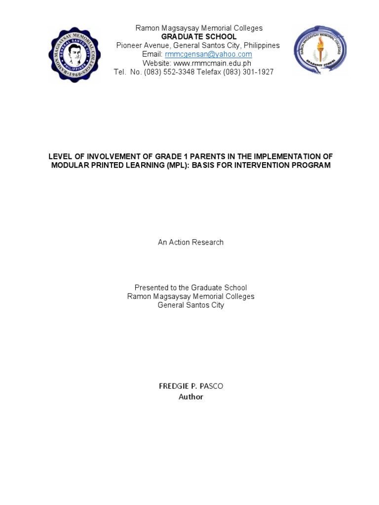 Sample Action Research | Download Free PDF | Quantitative Research ...