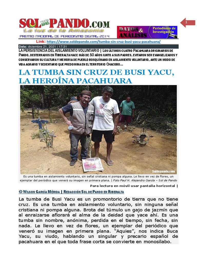 La Religión Pacahuara | PDF