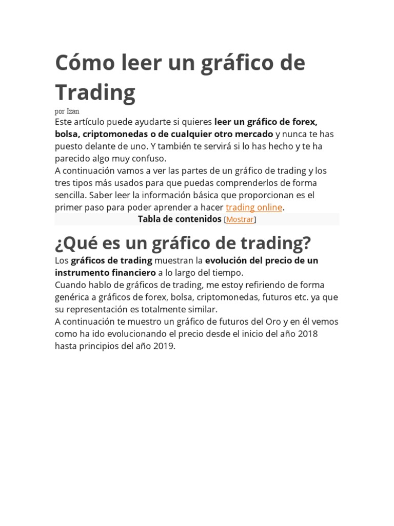 Cómo leer e interpretar gráficos de trading: una guía para ...
