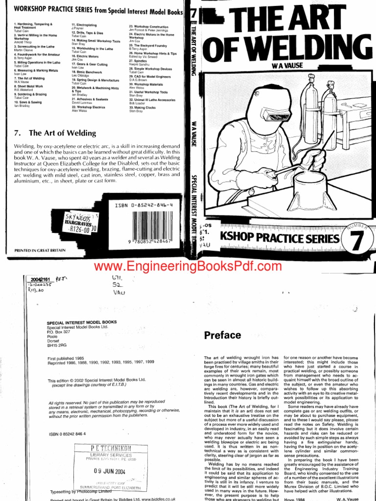 Workshop Practice Series 07 The Art of Welding | PDF | Welding | Construction