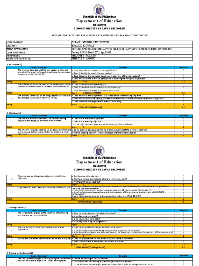 Final QATAME ON SLAC Filipino | PDF | Educational Assessment | Learning