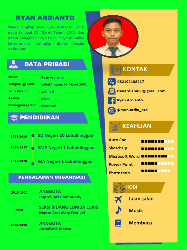 CV - Ryan Ardianto - 03061282025047 | PDF