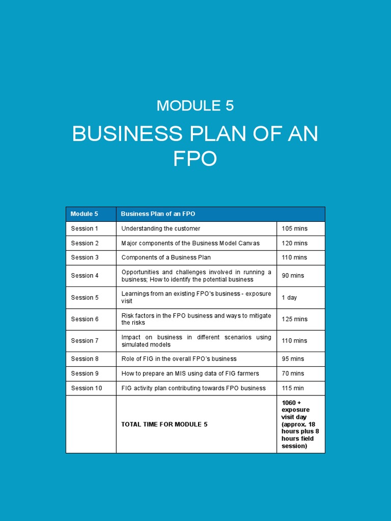 Business Plan of An FPO | PDF | Business Model | Supply Chain