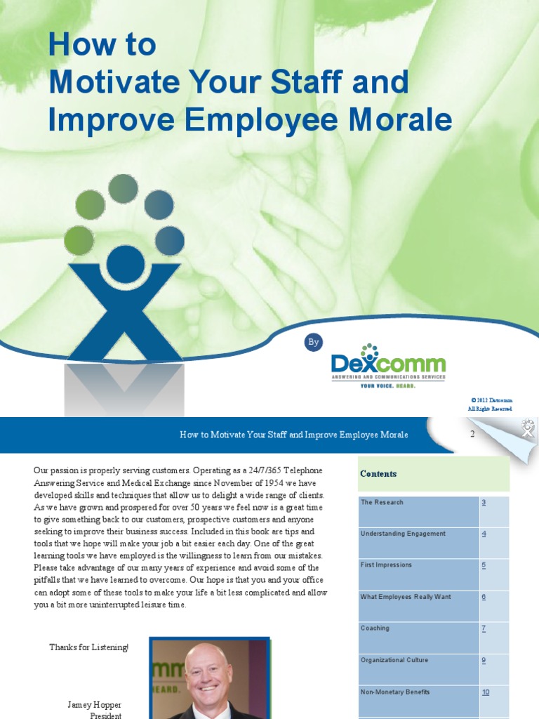 How To Motivate Your Staff and Improve Employee Morale | PDF ...