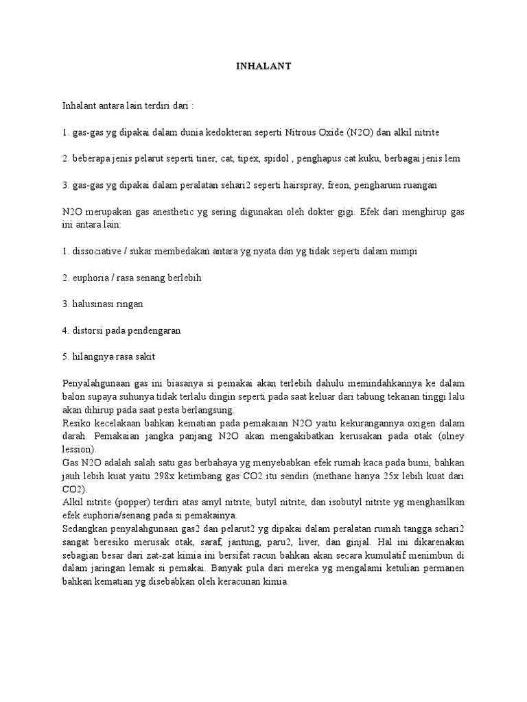 Narkoba Inhalant Dan Pil BK | PDF | Pengembangan Diri