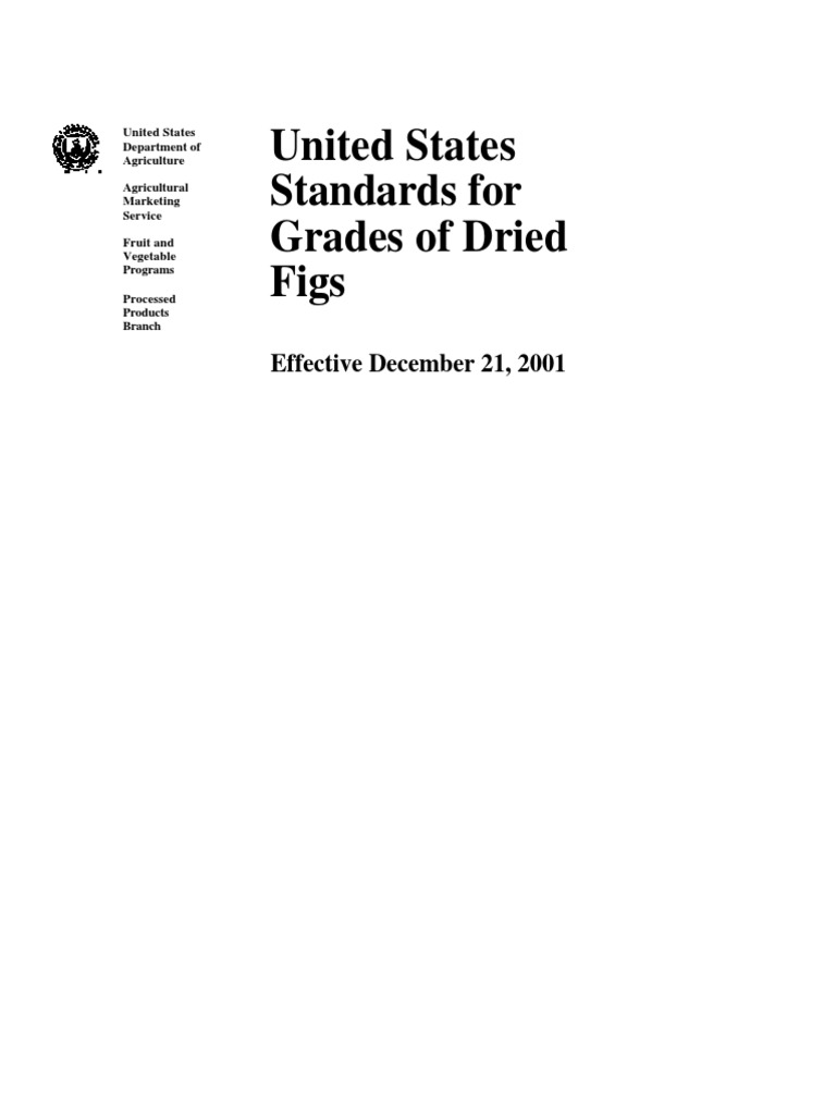 Dried Figs Standard | PDF | Marketing | Vegetables