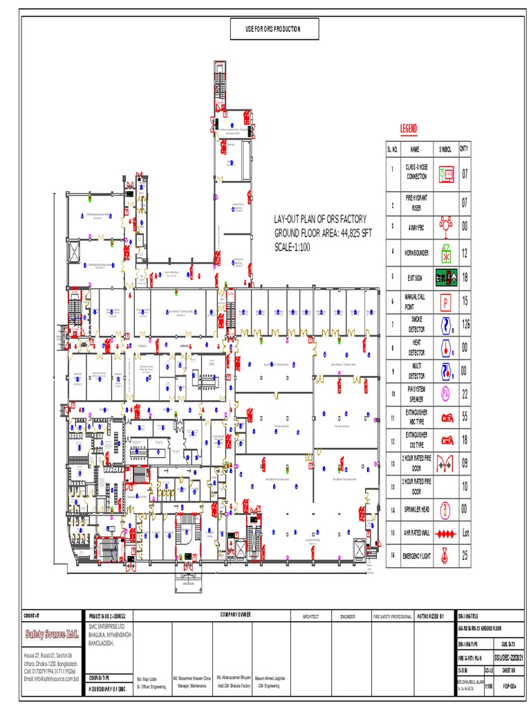 Lay-Out Plan of Ors Factory Ground Floor Area: 44,825 SFT SCALE-1:100 ...