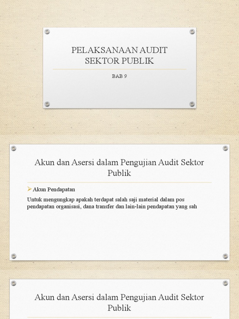 Pelaksanaan Audit Sektor Publik | PDF | Pengelolaan Keuangan & Uang