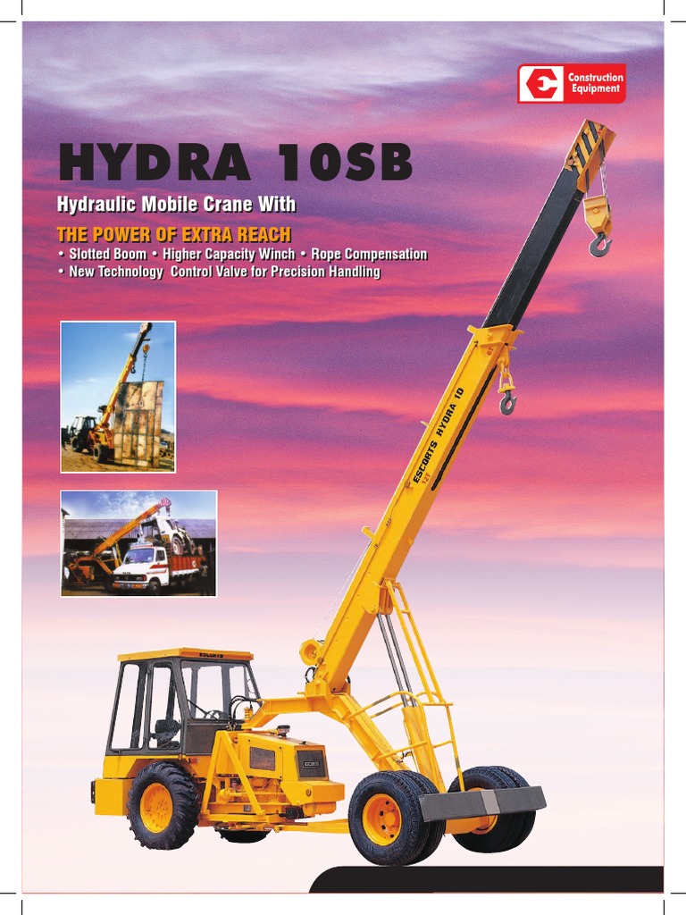 Hydra 10SB Mobile Crane Overview | PDF | Crane (Machine) | Transmission ...