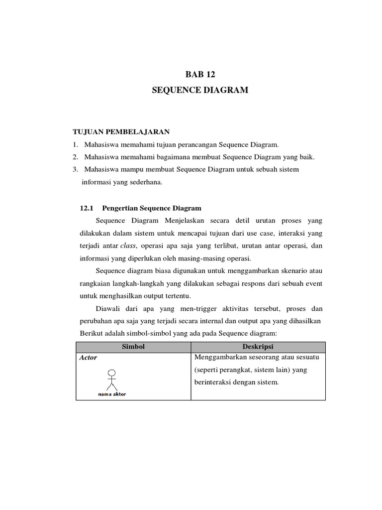 Pertemuan 12 - SEQUENCE DIAGRAM | PDF