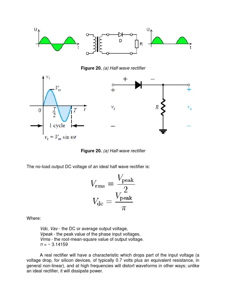 Figure 20. (A) Half-Wave Rectifier | PDF | Science & Mathematics