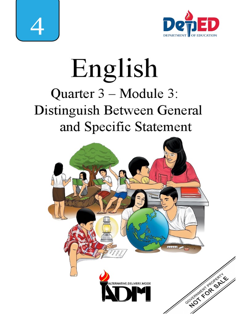 English4 q3 Mod3 Distinguish Between General and Specific Statement ...