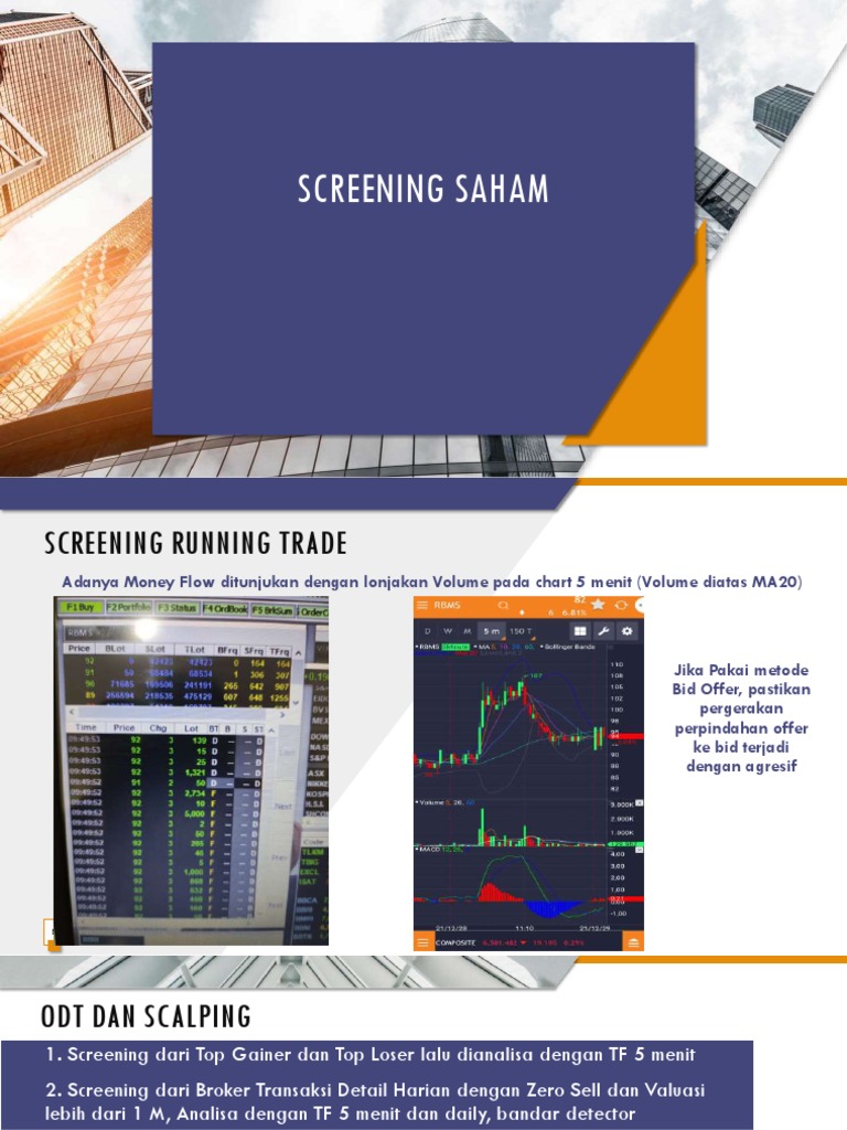 Tutorial Screening Saham untuk Scalping | PDF