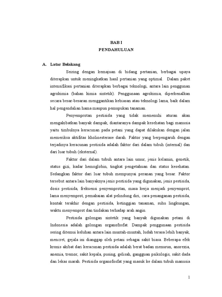 Risiko Keracunan Pestisida Organofosfat | PDF