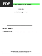 Hospitality and Catering Work Logbook | PDF | Menu | Cooking