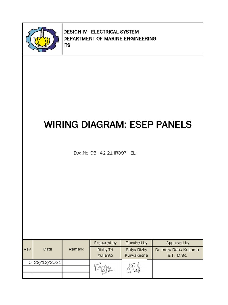 Wiring Diagram: Esep Panels: Design Iv - Electrical System Department ...