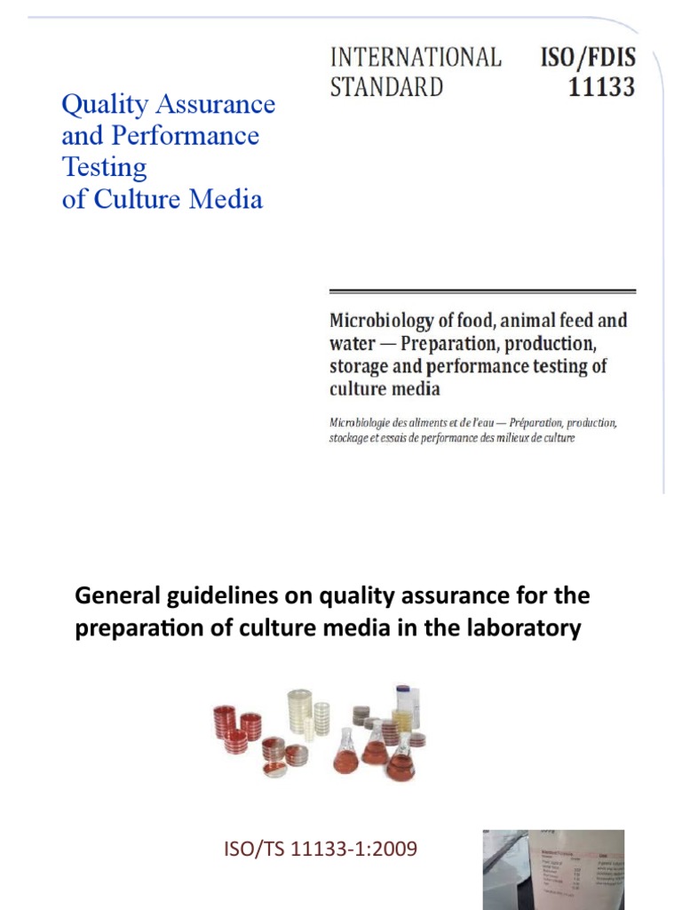 Iso TS 11133 1 2009 | PDF | Growth Medium | Ph