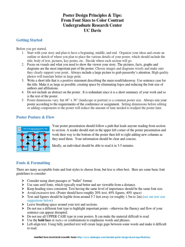General Poster Design Principles - Handout | PDF | Typefaces | Serif