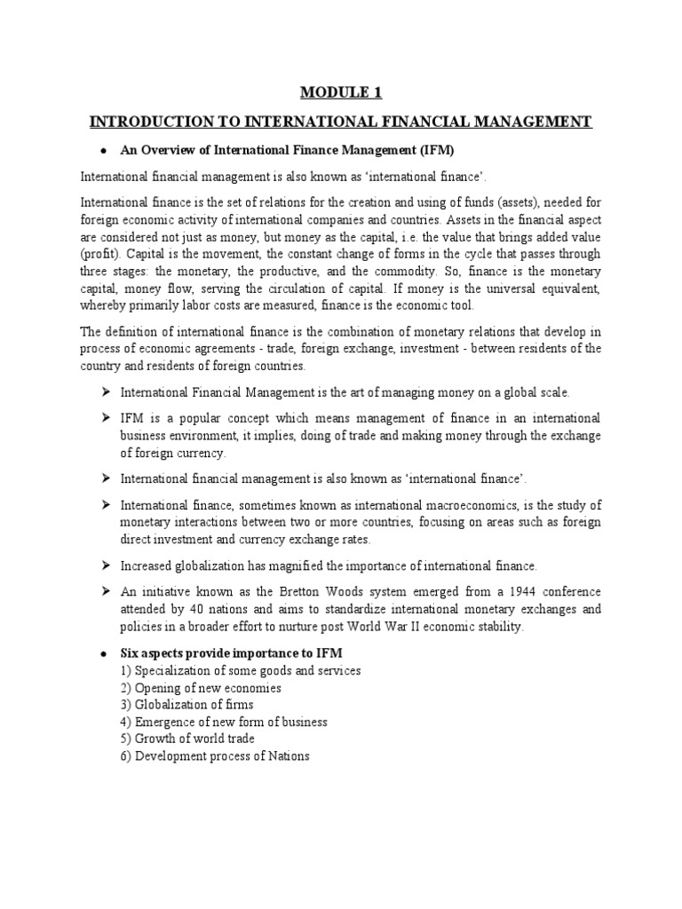 Introduction to International Financial Management | PDF | Global ...