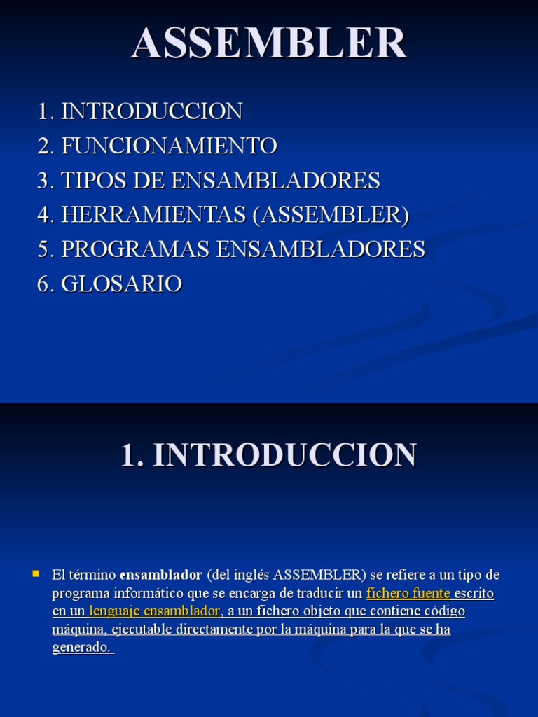 ASSEMBLER | PDF | Lenguaje ensamblador | Programación de computadoras