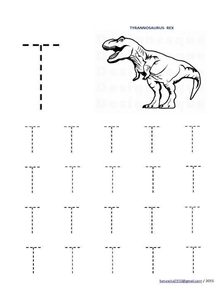 Scriere Pe Linia Punctata - T | PDF