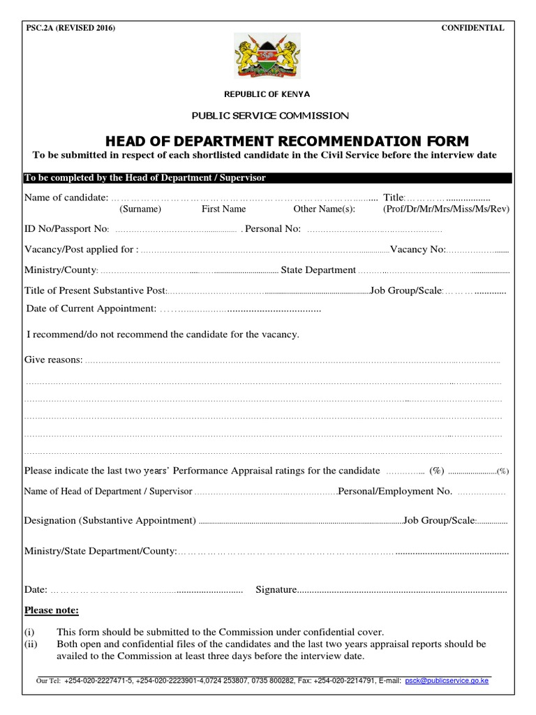 PSC 2a Hod Form - Rev. 2016 | PDF | Government