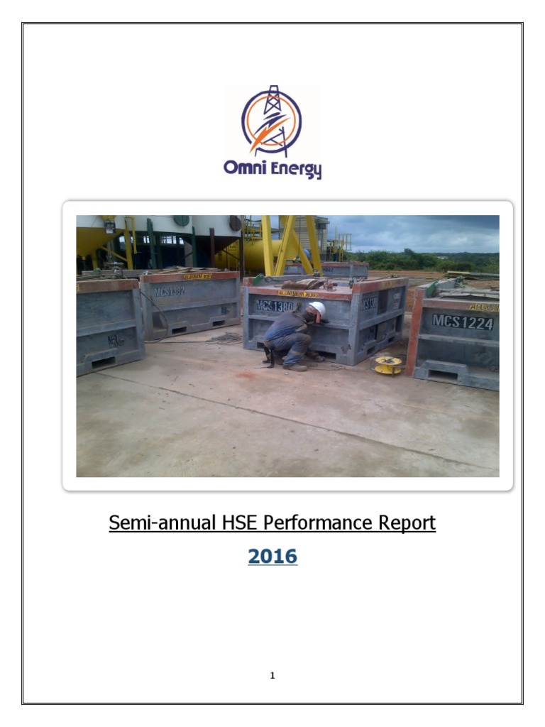 Semi-Annual HSE Performance Report | PDF | Occupational Safety And ...