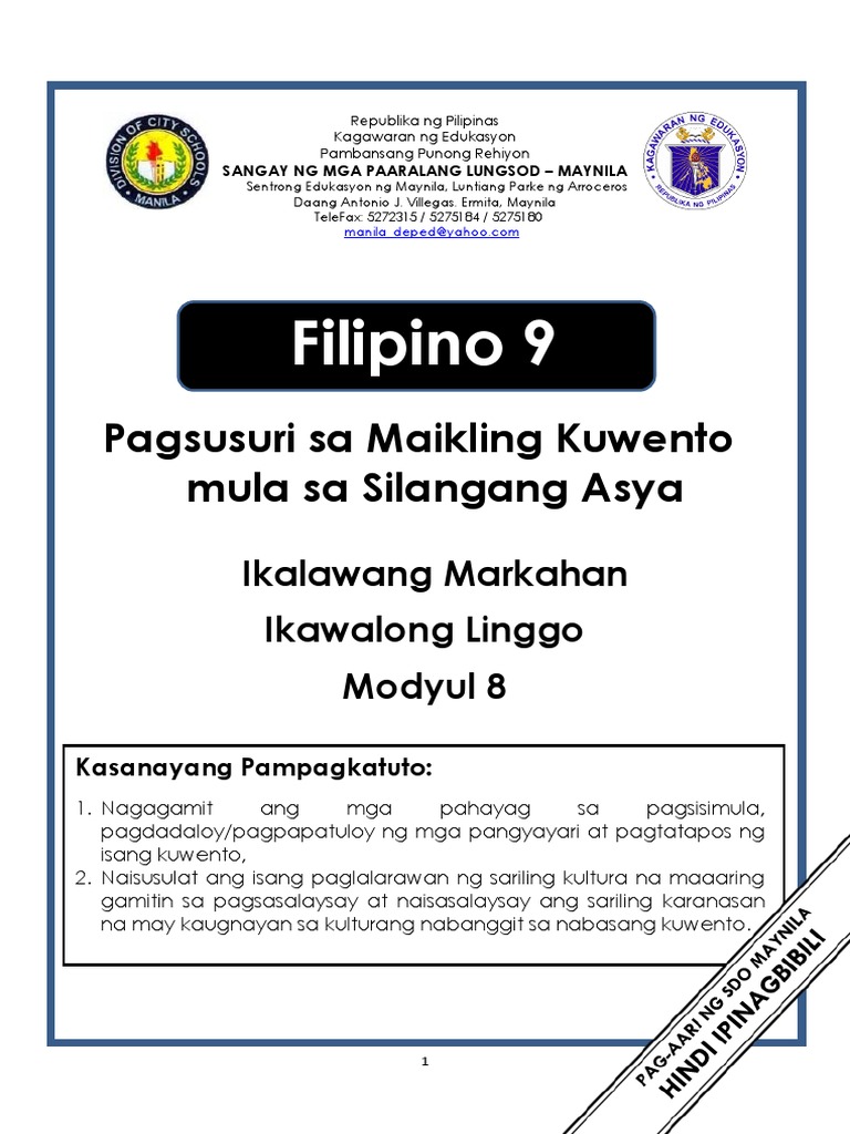 Filipino 9 q2 Mod8 | PDF