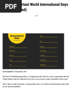 United Nations List of International Days For 2025 | PDF ...