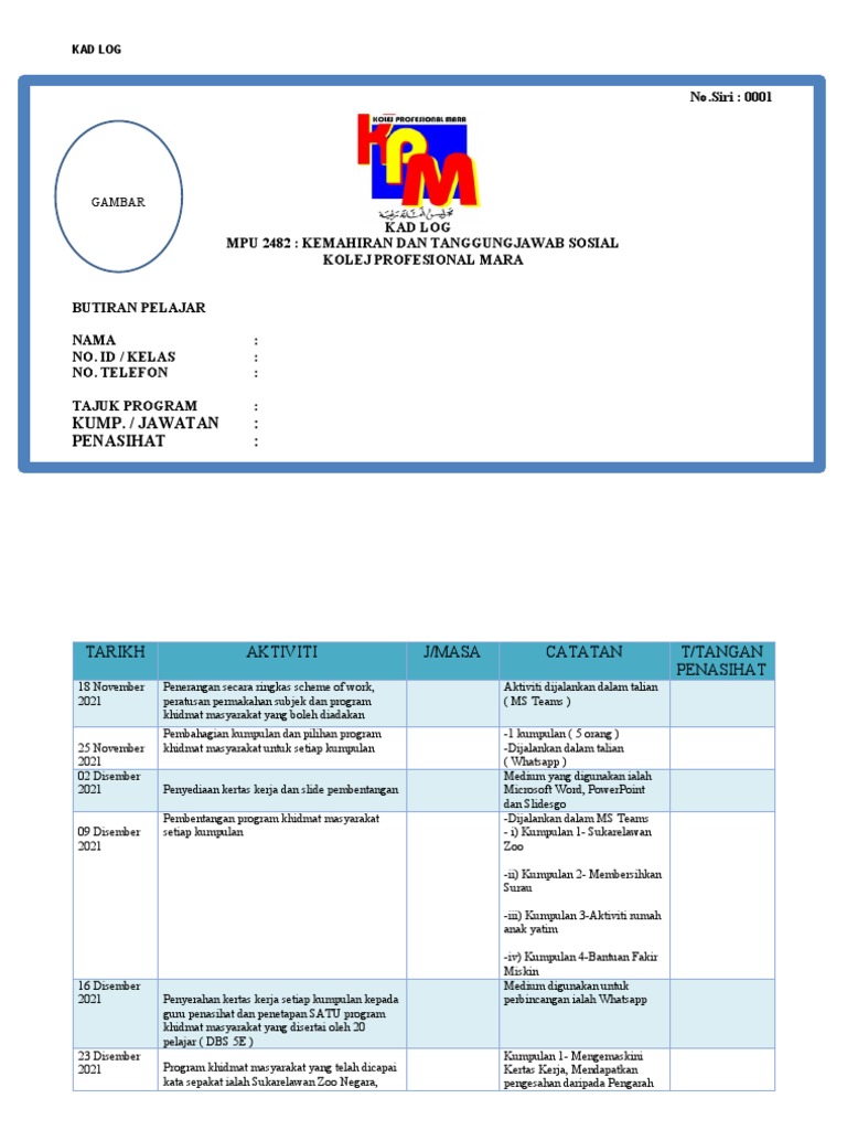 Kad Log | PDF