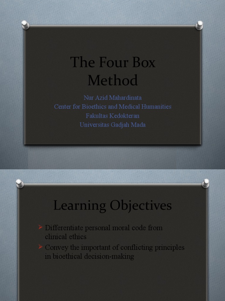The Four Box Method 1 | PDF | Health Sciences | Applied Ethics