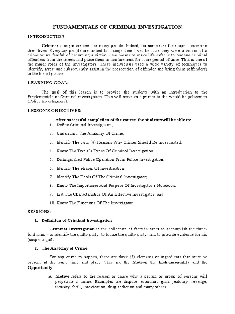 Fundamentals of Criminal Investigation | PDF | Arrest | Search Warrant