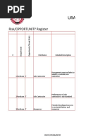 Risk and Opportunity Register | PDF | Specification (Technical Standard ...