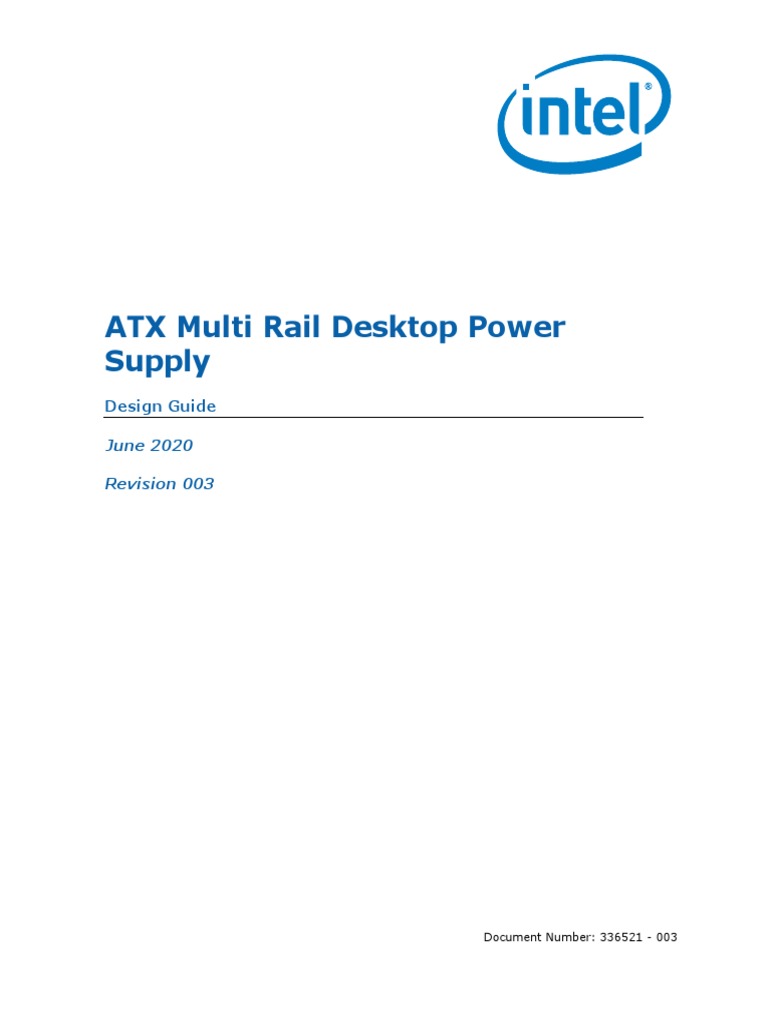 Intel ATX Power Supply Design Guide June 2020 | PDF | Power Supply ...