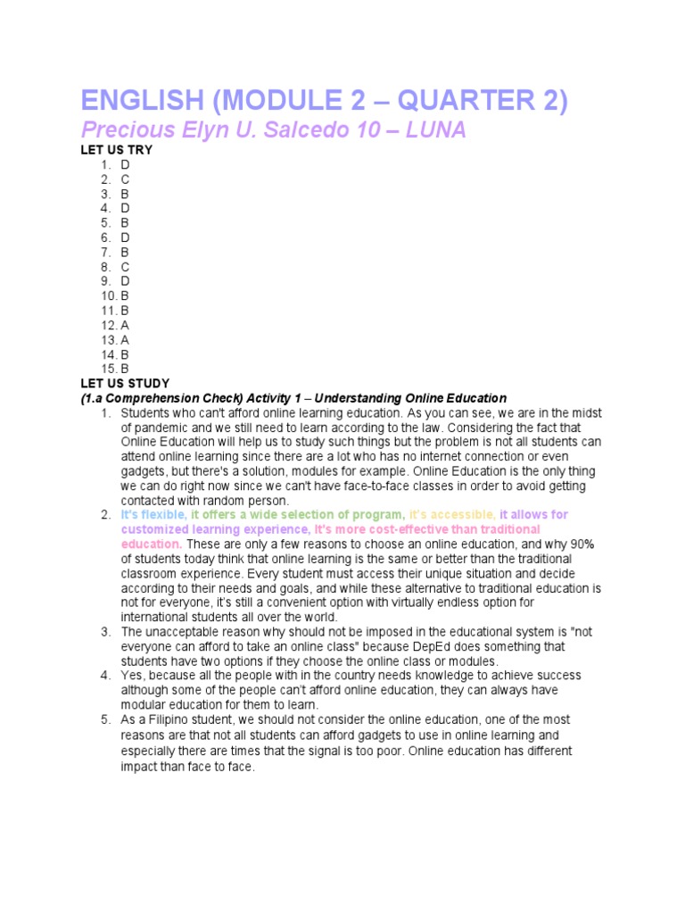 Online Education Module | PDF | Distance Education | Logos